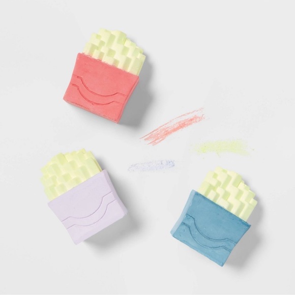 Sun Squad | Toys | French Fries Chalk 3ct Sun Squadsidewalk Outdoor Fun ...